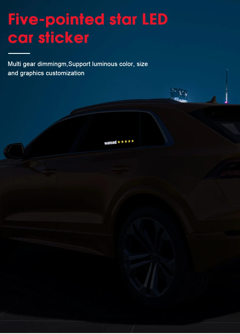 Jdm Custom Light Up Led Window Windshield Door Sticker Glow Panel Led ...