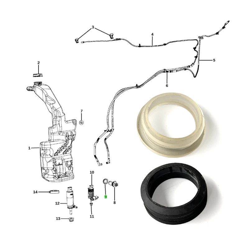 Car Windshield Washer Fluid Level Sensor Grommet For Jeep Cherokee Kl ...