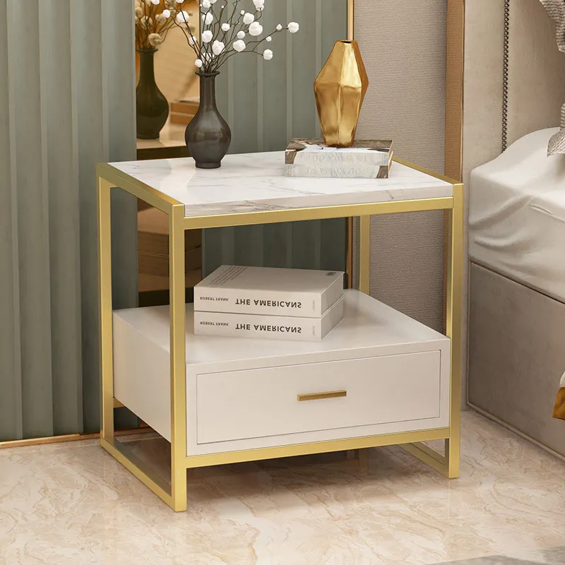 Gold marble bedside table store