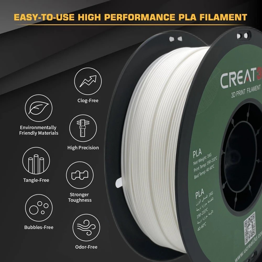 Creat3D PLA 3D 필라멘트 1.75mm 친환경 PLA/ABS/PETG/ASA/TPU 1KG/롤 플라스틱 로드 플라 3D ...