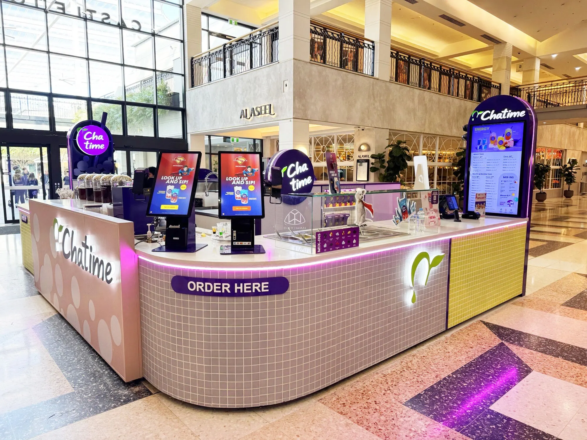 Indoor Shopping Mall Bubble Milk Tea Kiosk for Sale
