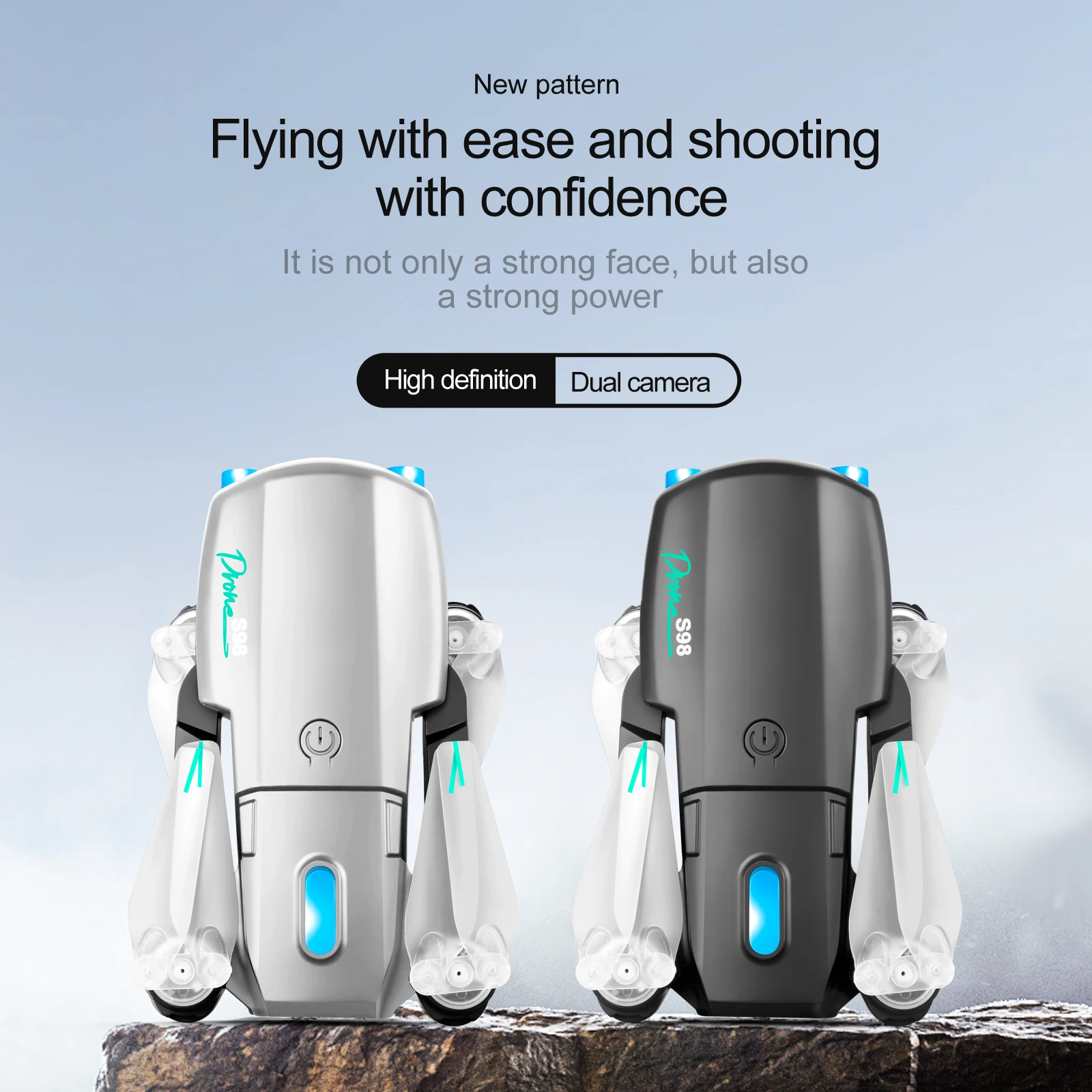 S98 Drones For Beginner Headless Mode 2.4g Fpv Wifi Drone Long Distance ...