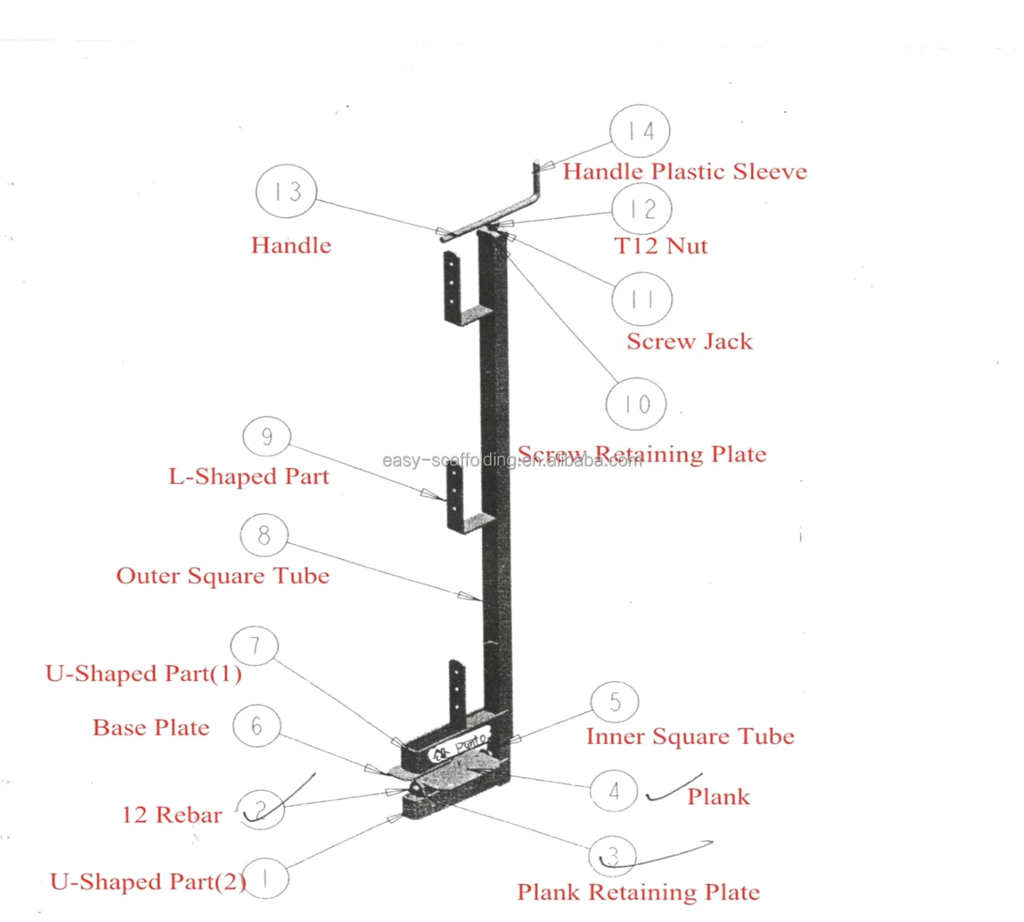 Steel Beam Grabber Clamp Scaffolding Formwork Handrail Slab