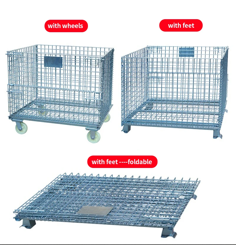 Heavy-duty Galvanized Foldable Collapsible Metal Storage Container ...
