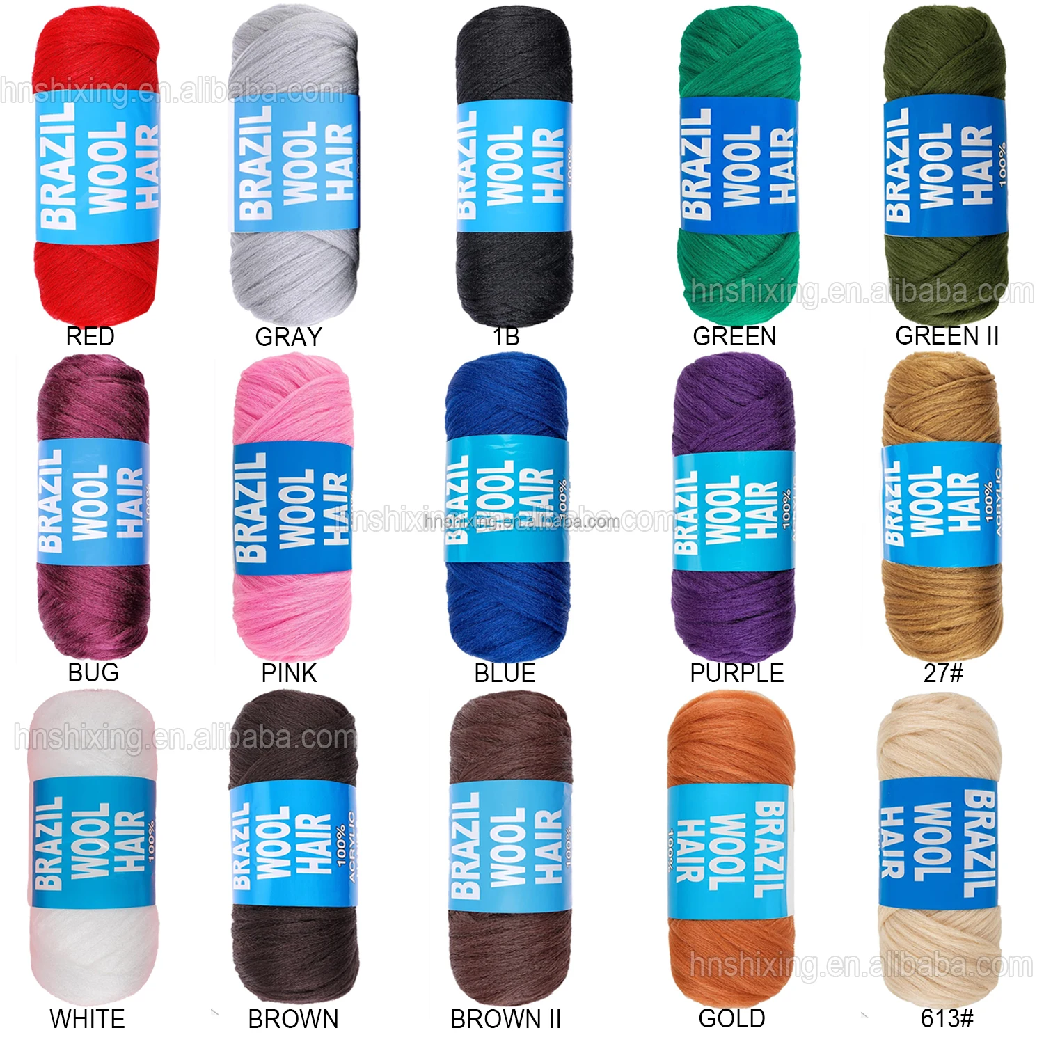 African Braids Knitting Hair Braids 70g/roll Natural Black Brazilian ...