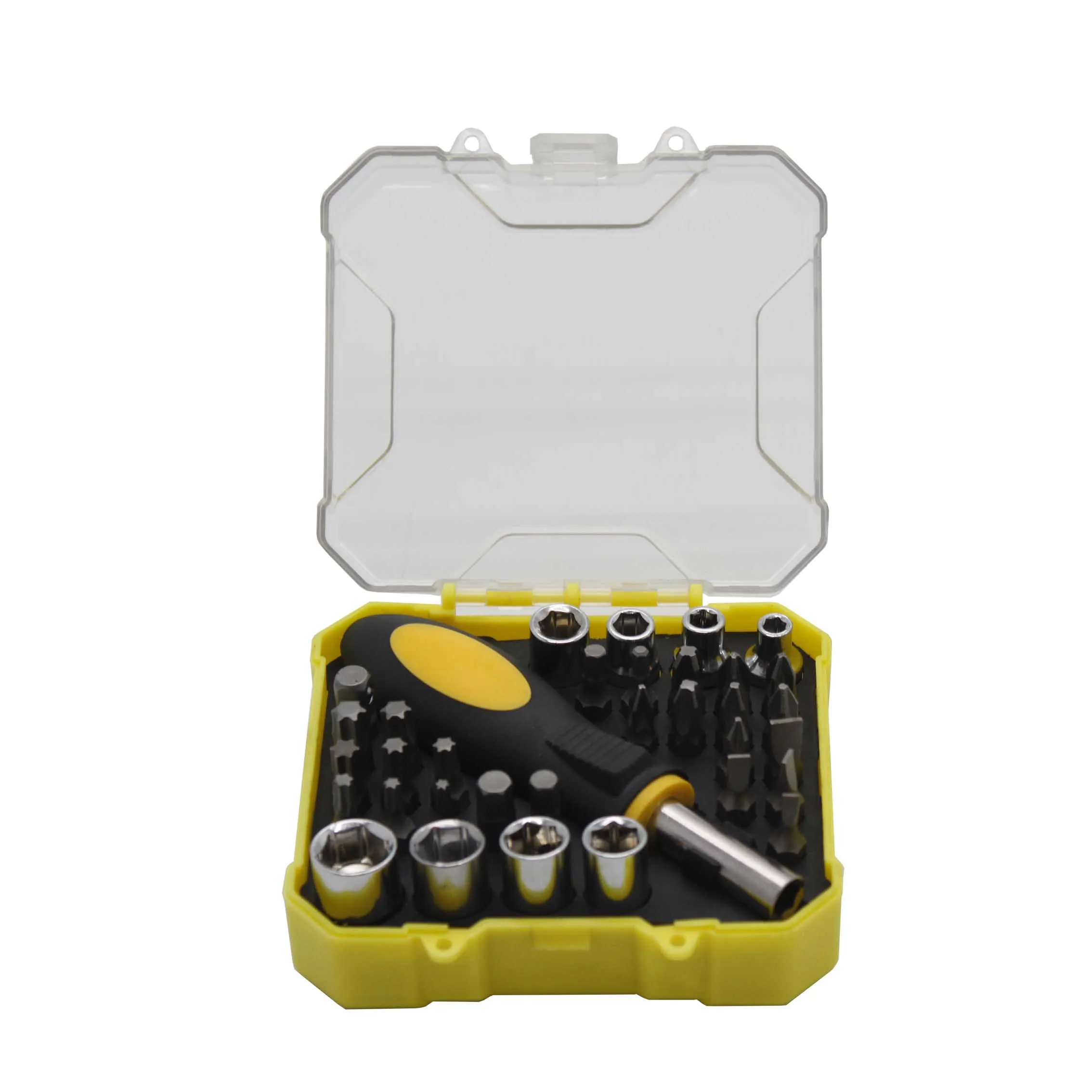 High Quality 28pcs Ratchet Screwdriver Set Tool Set Box 1/4" Socket ...