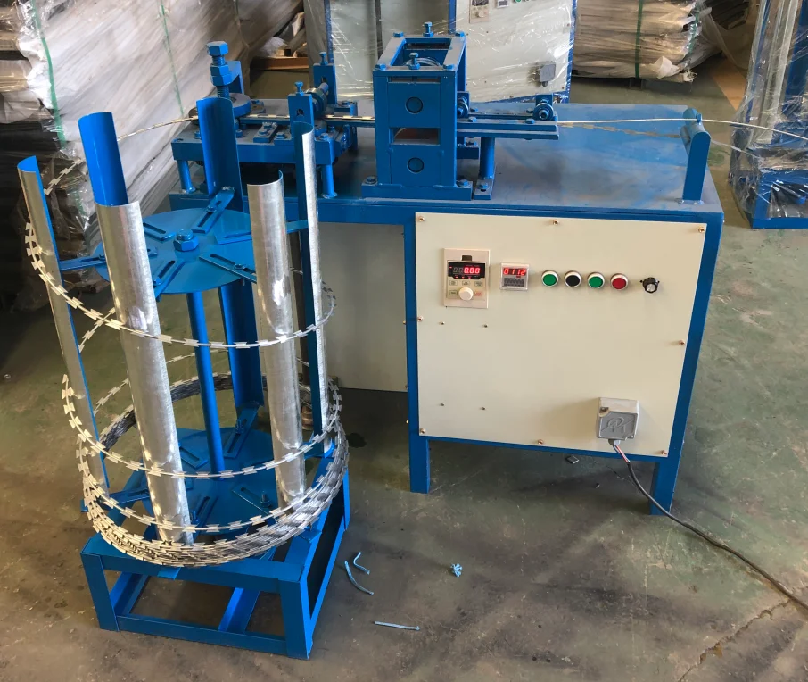 Automatic Galvanized Steel Razor Blade Barbed Wire Making Machine ...