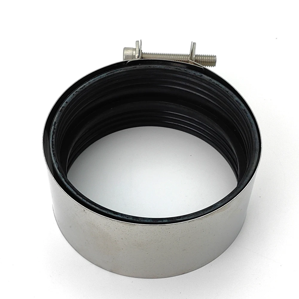 Stainless Steel Heavy Duty Pipe Connector Repair Clamp With Black ...