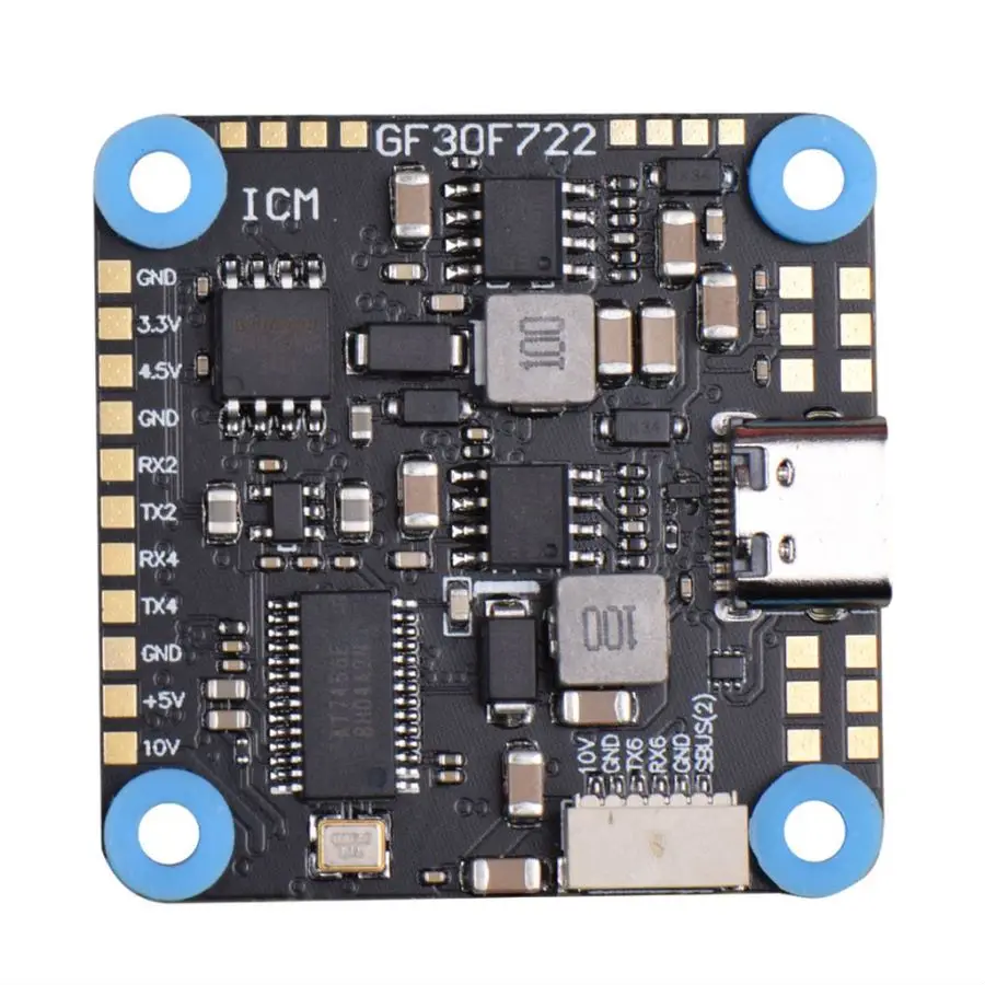 Jhemcu Gf30f722-icm F722 Osd 5v 10v双bec飞行控制器3-8s，适用于fpv自由式高清无人机diy零件30 ...