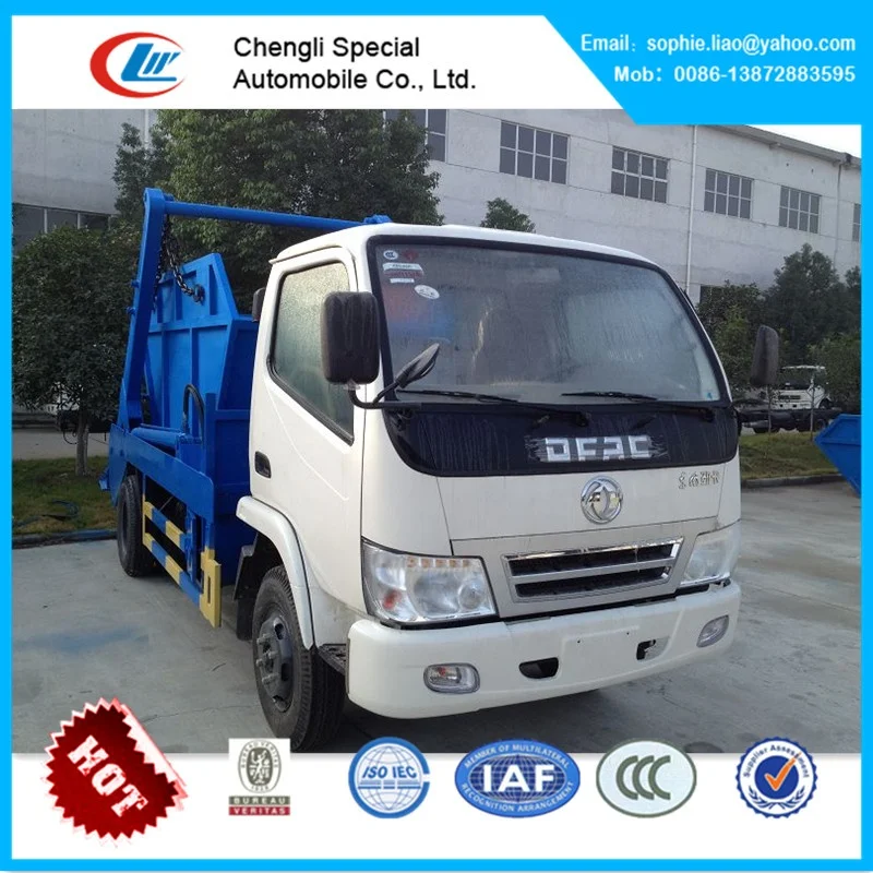 Dongfeng Mini Swing Arm Garbage Truck Dust Cart,Self Loading Container ...