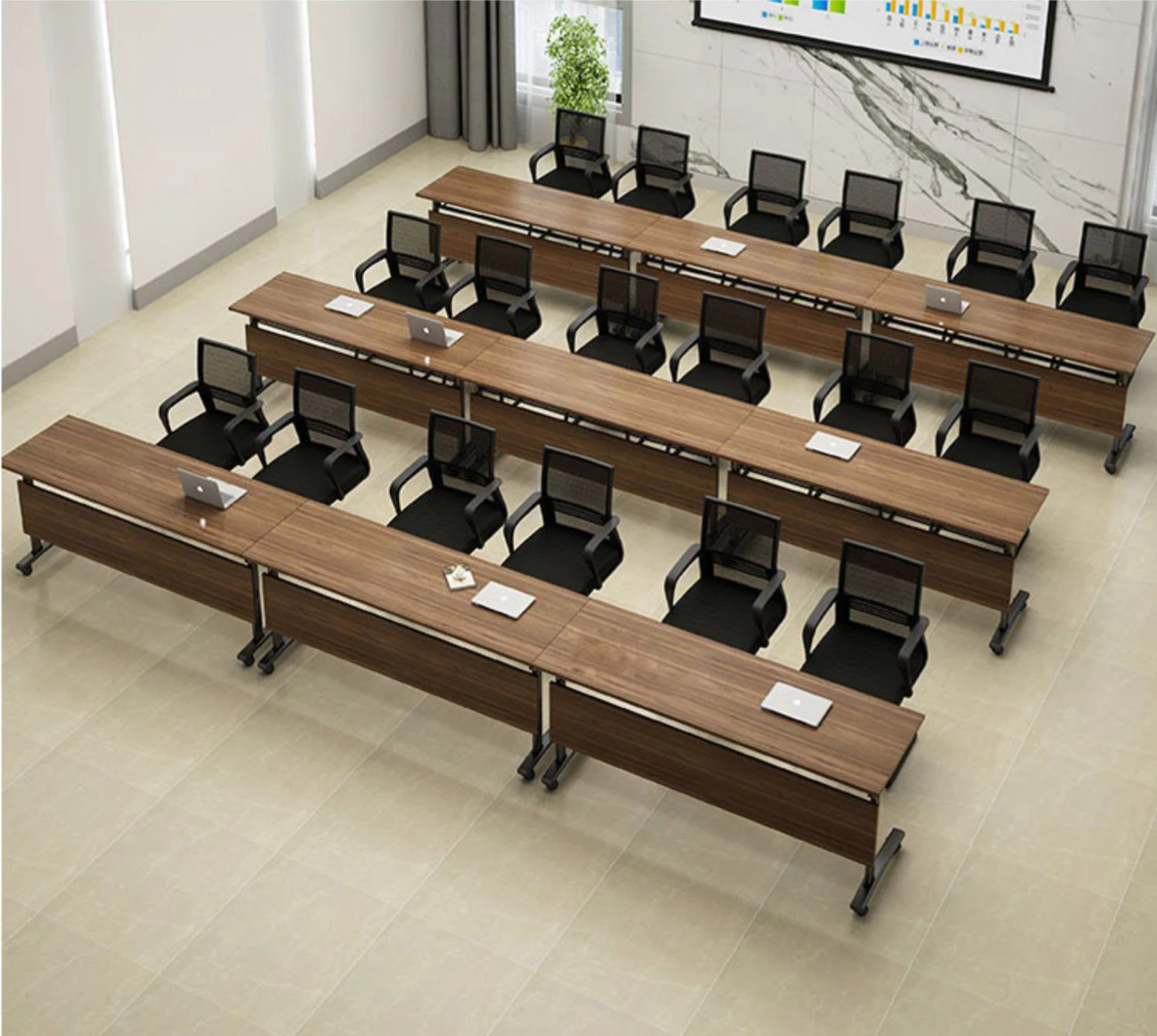 Modern Folding School Training Table - Adjustable & Portable