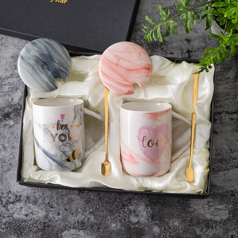 Marble Design Ceramic Coffee Mug Gift Set - Buy Gift Coffee Mug Set ...