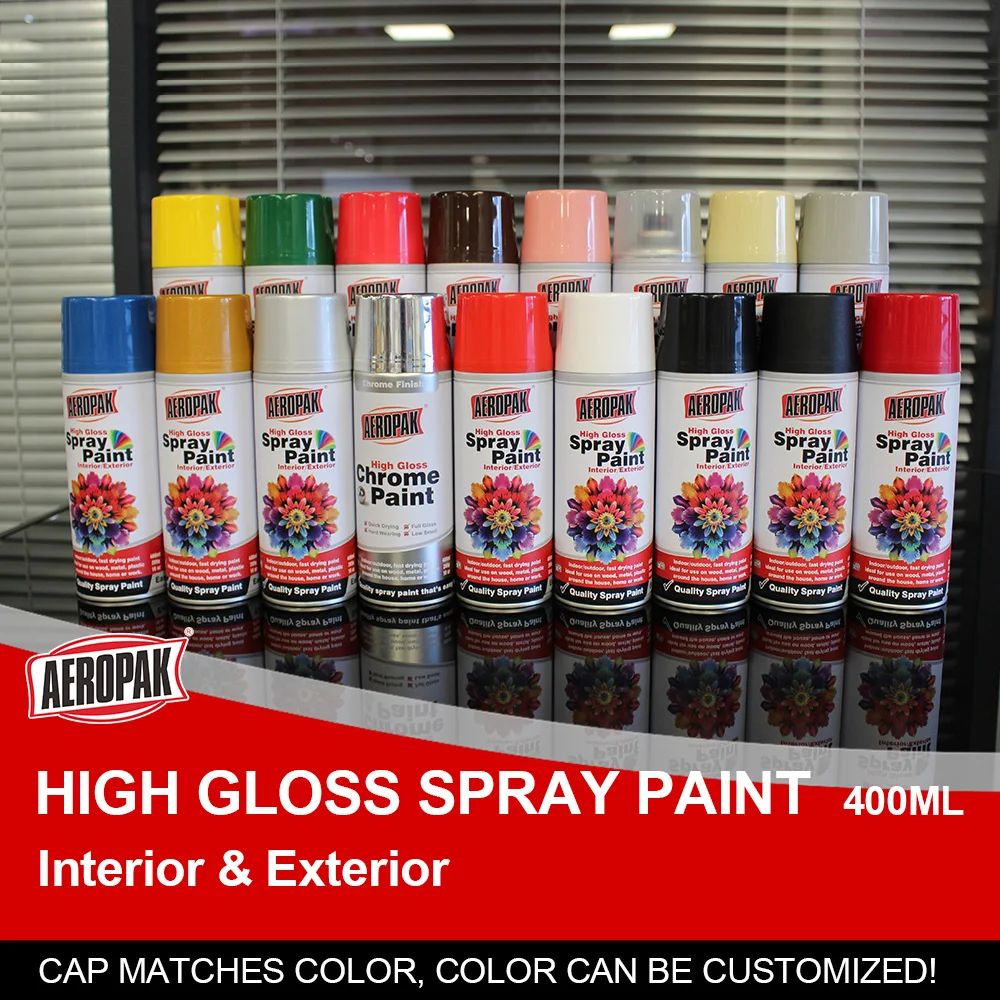 AEROPAK 400ML Aerosol Spray Paint - Fast Drying, High Gloss