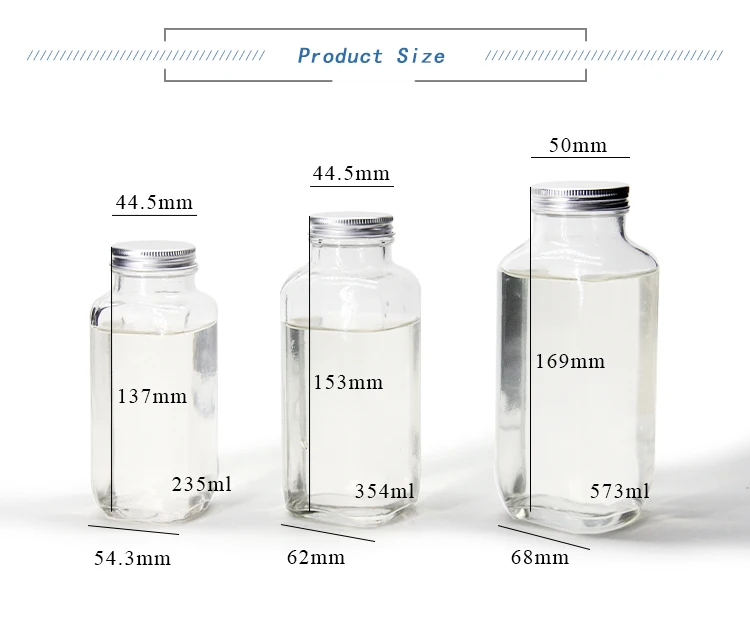 Wholesale French Square Beverage Glasses with Metal Lid