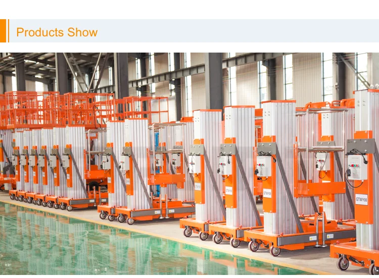 Single Mast Aluminum Lift Table Hand Operated Hydraulic One Man Lift ...