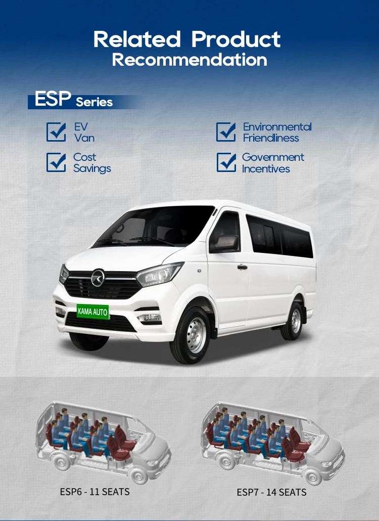 KAMA New Ev Passenger Minibus With 14seats Powerful Diesel Small ...