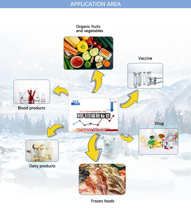 HF+UHF Active or Passive Temperature Sensor RFID NFC Tags