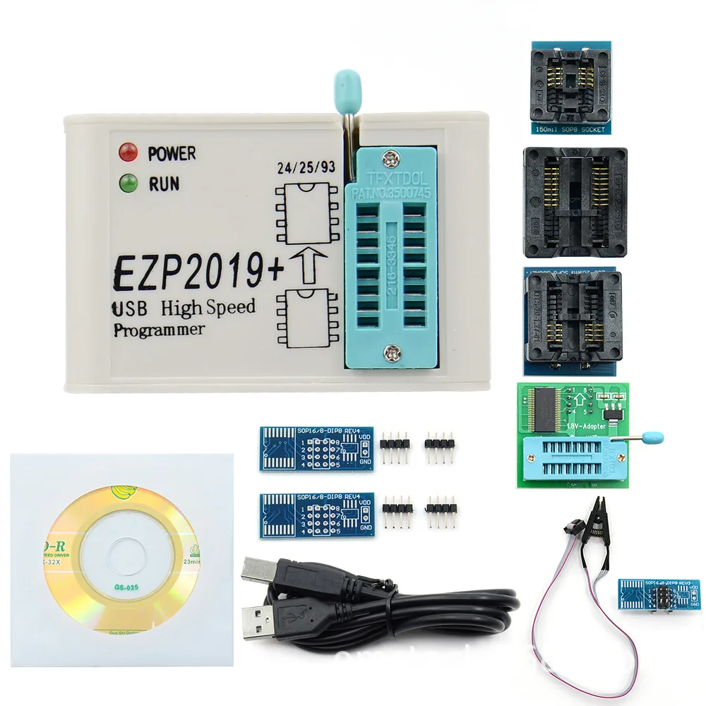 Upgraded version Full Set EZP2019 High-speed USB SPI Programmer Support24 25 93 EEPROM Flash USB ...
