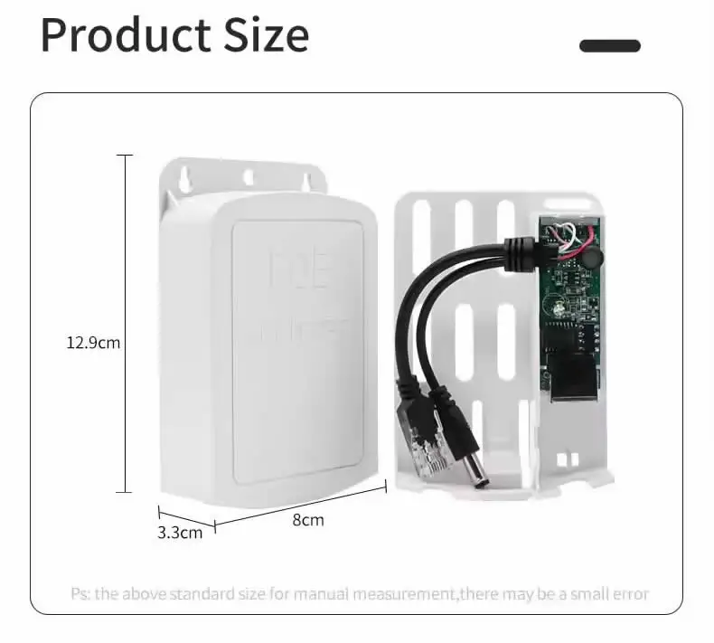 15W Waterproof 48V 12V1.2A Poe Splitter Separator Wall Mounted Metal ...