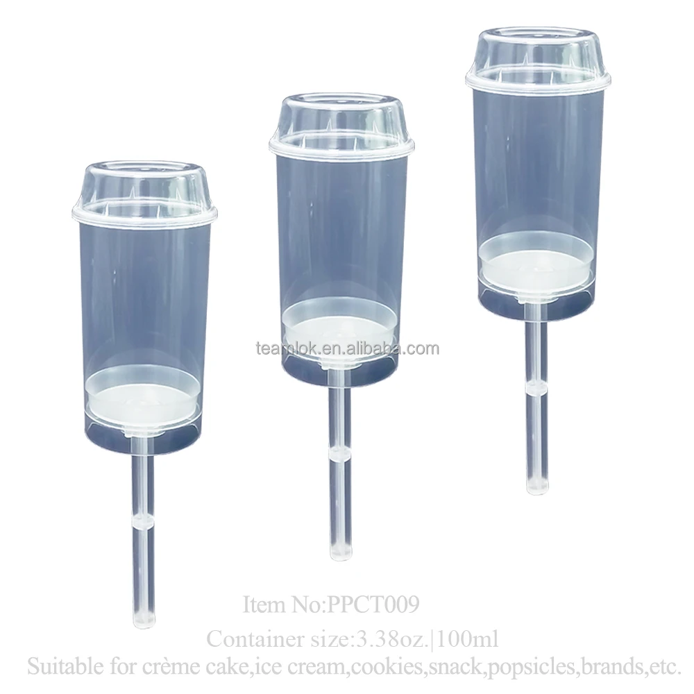 Cake Push up Pop Shooter Plastics PPCT009|Round Clear Ice Cream Push-Up ...