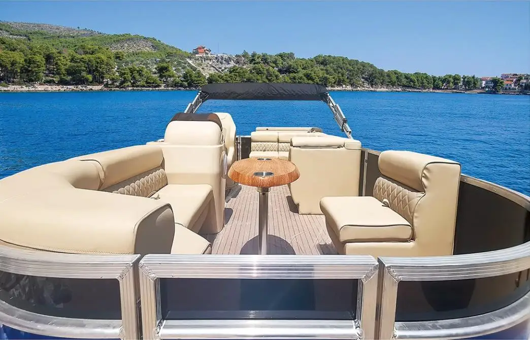 25ft/7.6m Aluminum Luxury Tritoon Yacht Family Friendly Fishing Parties ...