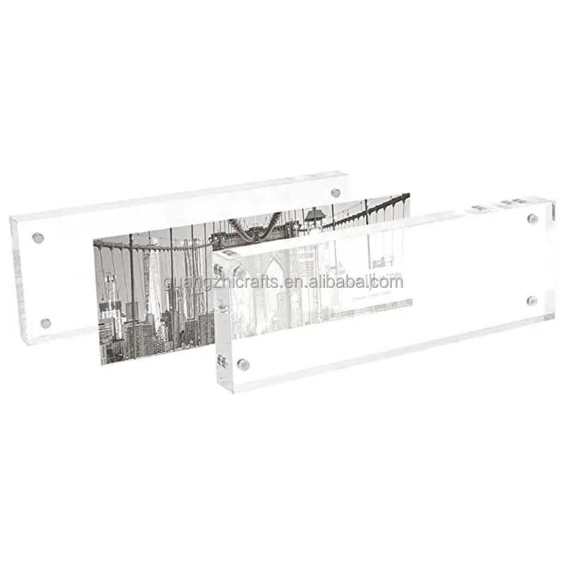 Double Sides Acrylic Magnetic Photo Booth Frame Clear 2x6