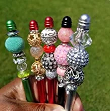 Sturdy Heavy 12 Colored Beadable Pens for DIY Wholesale