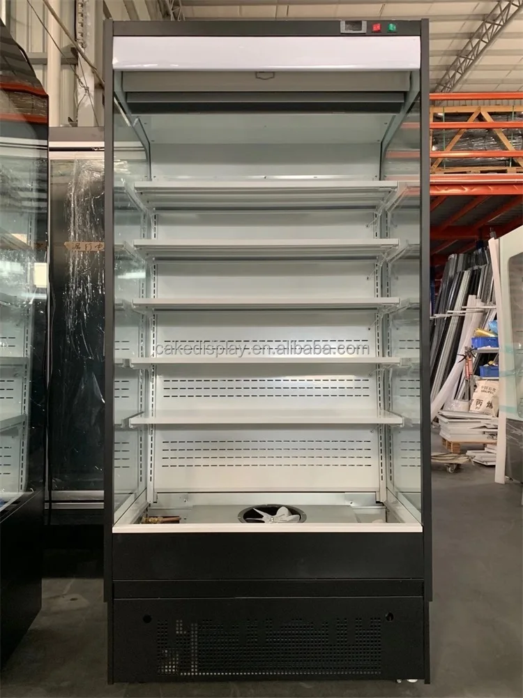 Commercial Bakery Cafe Refrigerated Grab and Go Air Curtain Open Cooler ...