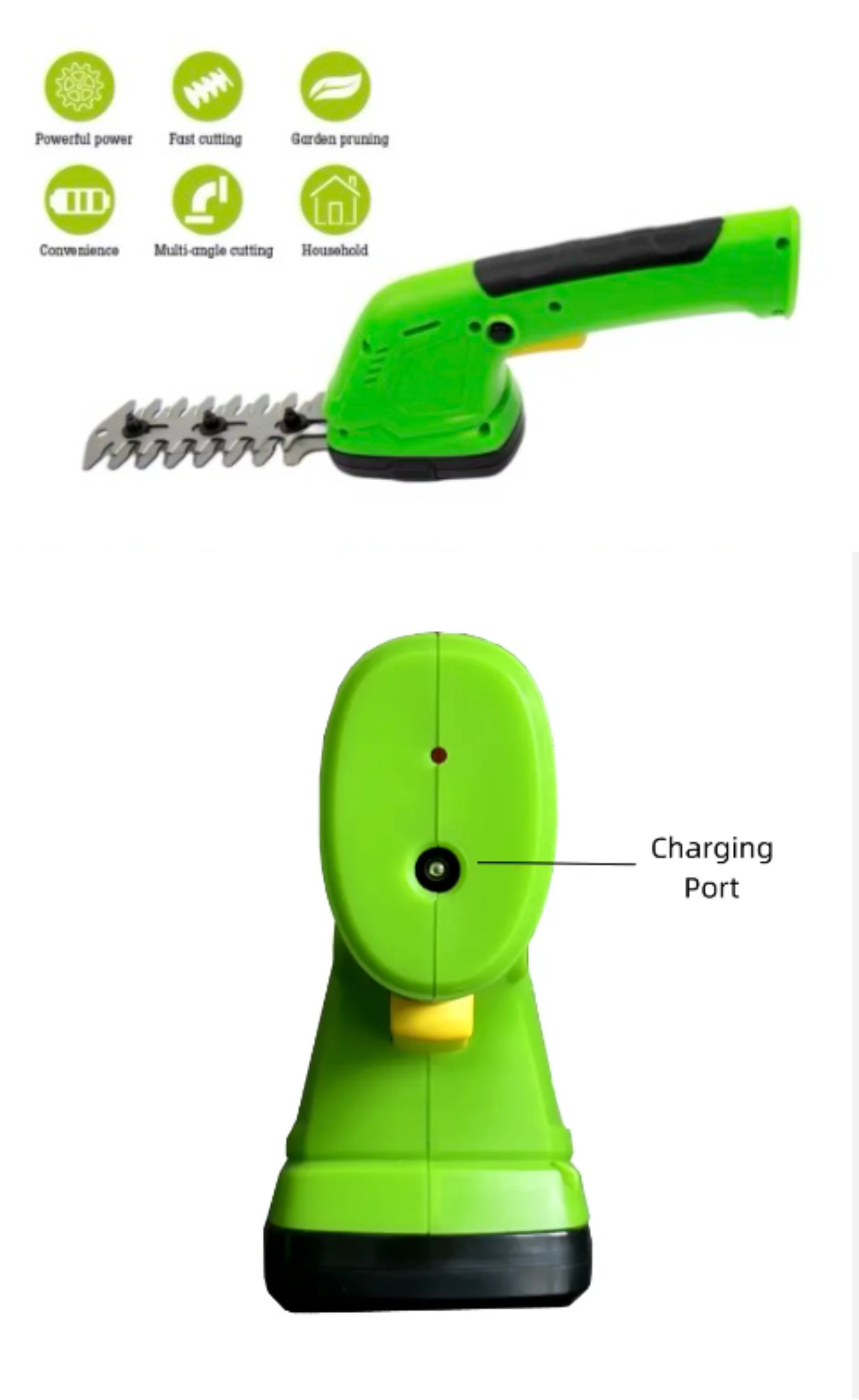 Lithium-ion Cordless Grass Shear/shrub Mini Handheld Hedge Trimmer With ...