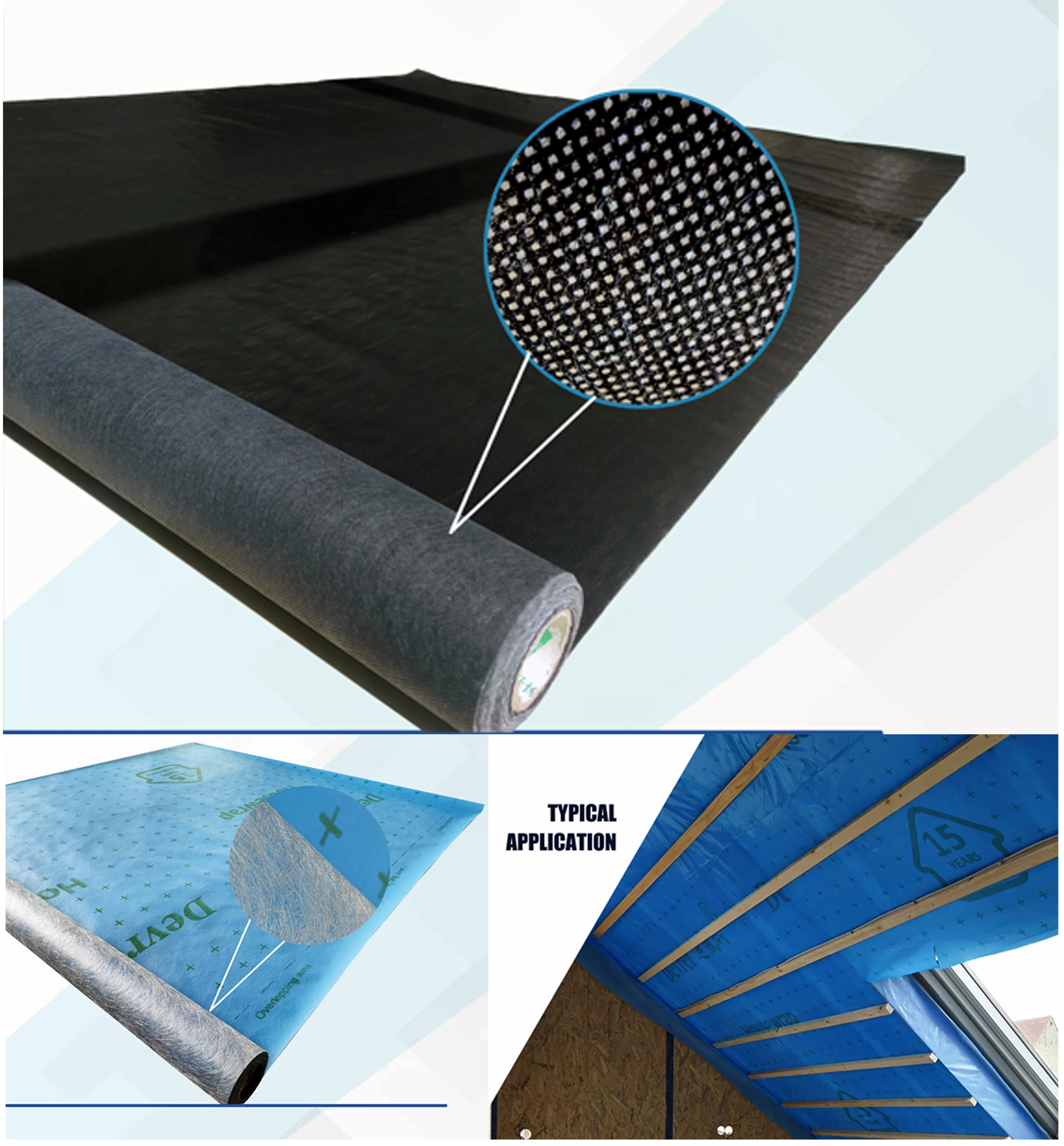 Polyethylene Waterproofing Membrane Membrane Synthetic Roofing ...