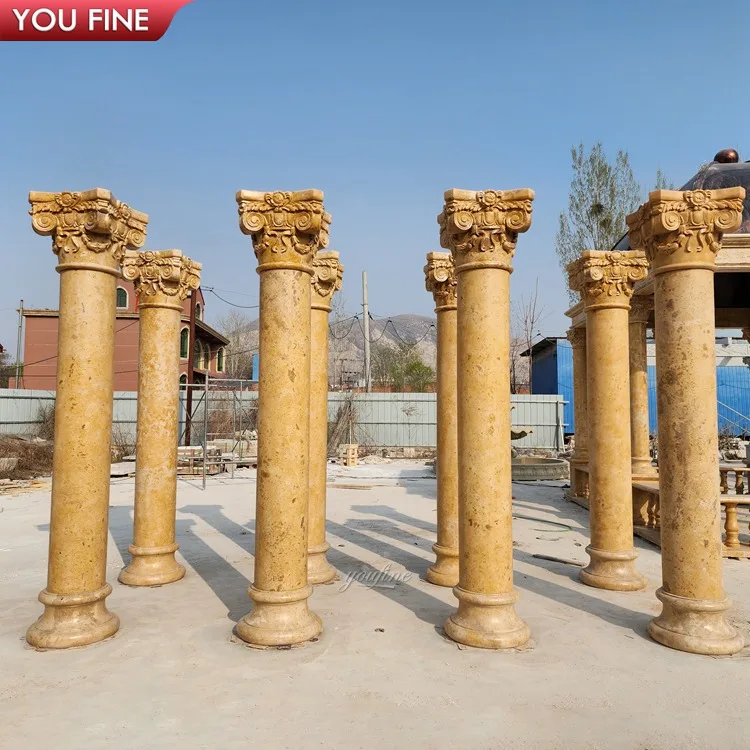 Outdoor Large Beige Marble Columns Prices - Buy Marble Columns Prices ...