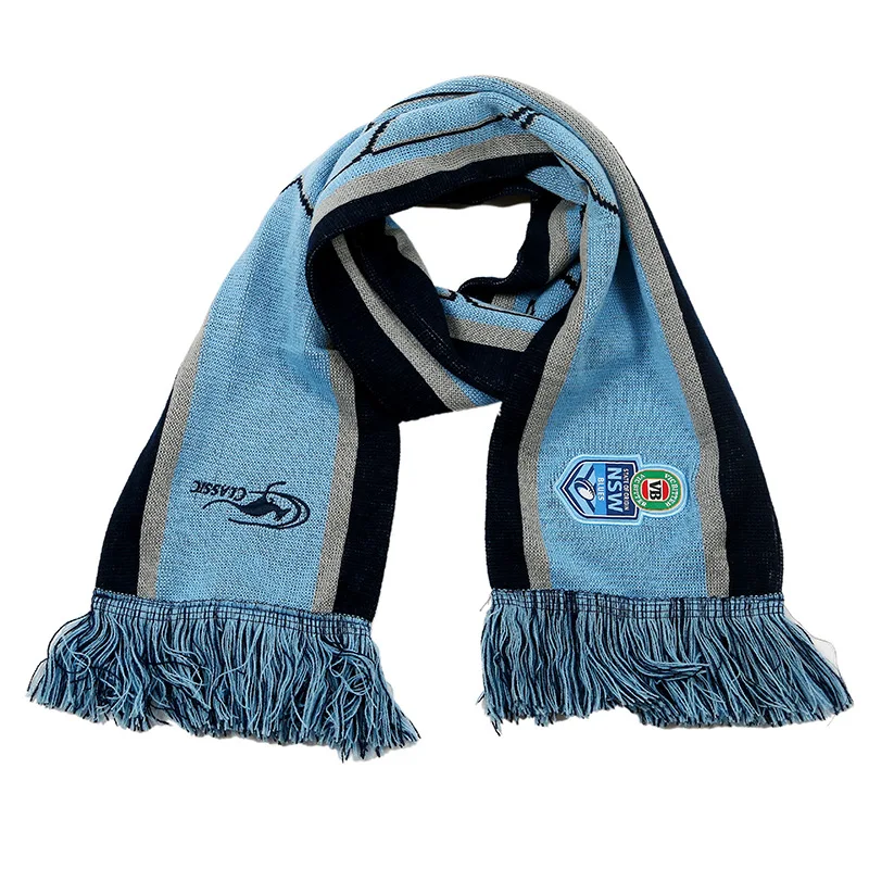 Sport Good Quality Scarf Custom Printed Knitted Scarves Football Soccer ...