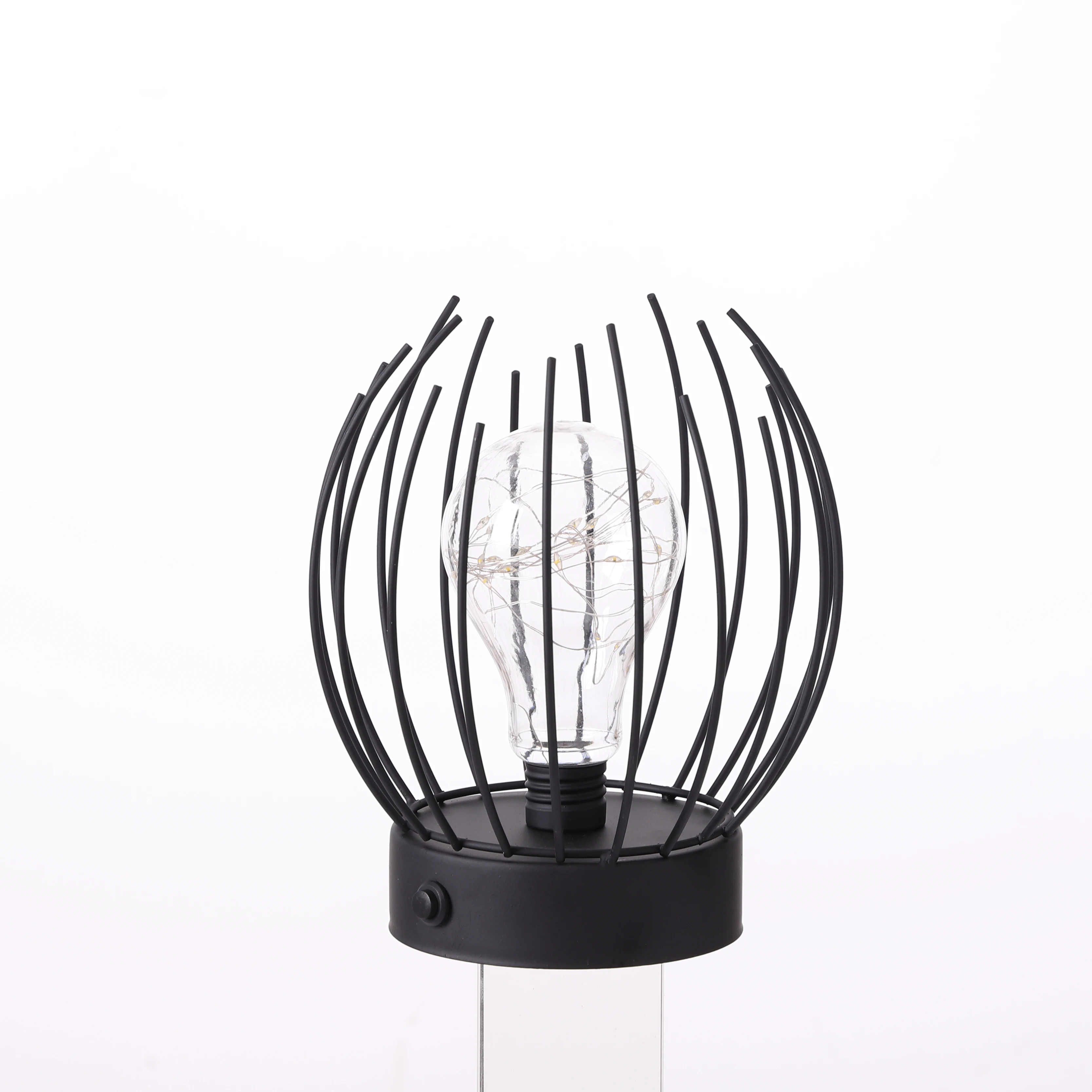 Modern Led Wire Nest Table Lamp With Plastic Bulb Night Light For ...