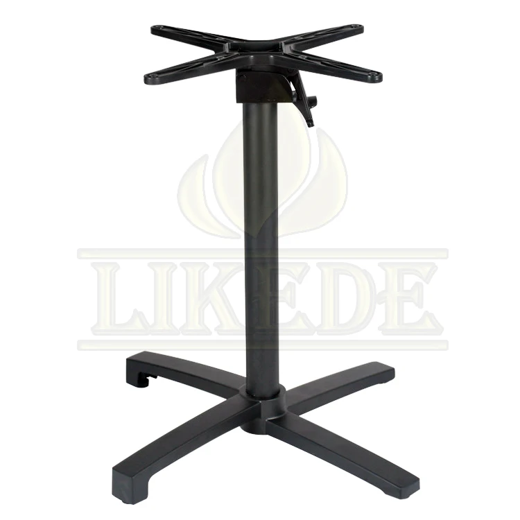 aluminium metal outdoor folding table base matt black folding table ...