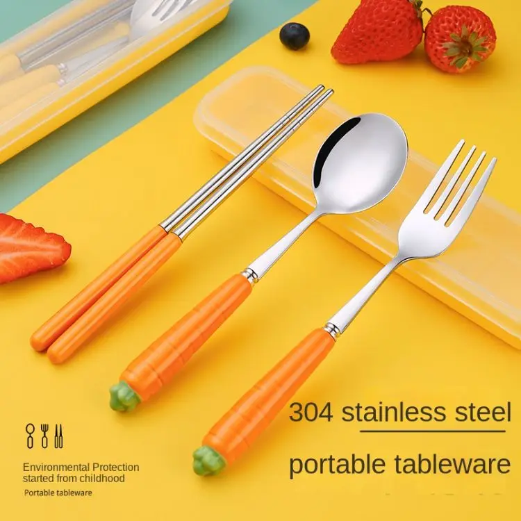 High End Stainless Steel Portable Tableware Single Chopsticks Spoon ...