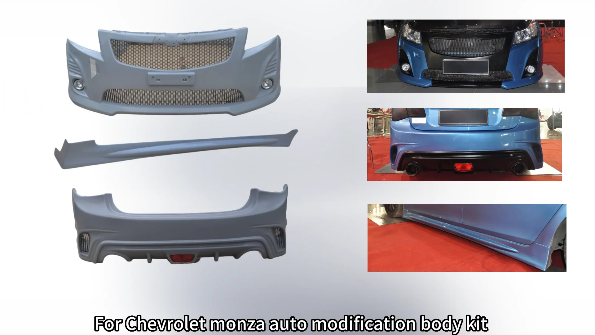 Auto Body Systems Wide Body Kit Pp Car Front Diffuser Lip Bumper Part ...
