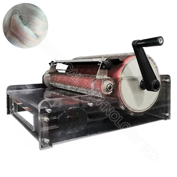 Hand-cranked Card Manually Operated Drum Carder Wool Blending Carding ...