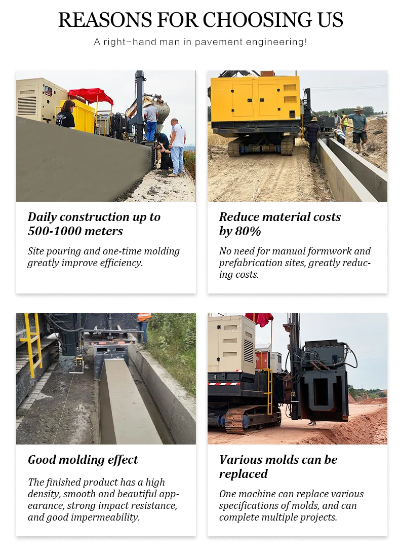 Concrete Road Slipform Retaining Wall System Barrier Kerbing Curb ...