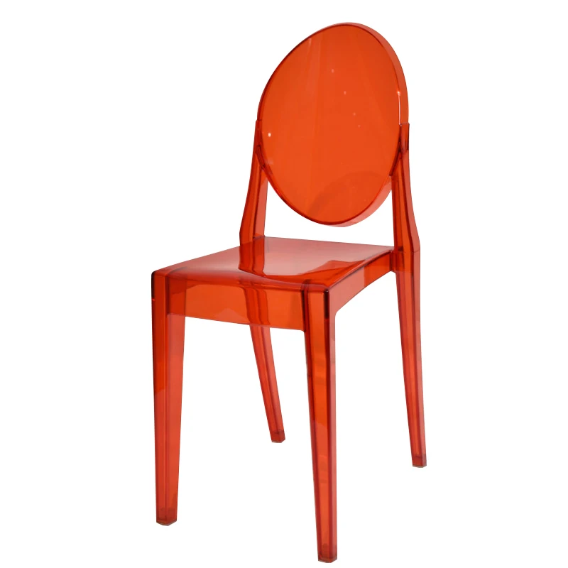 Nordic Stackable Plastic Chair Crystal Pc Resin Dining Chair Hotel ...