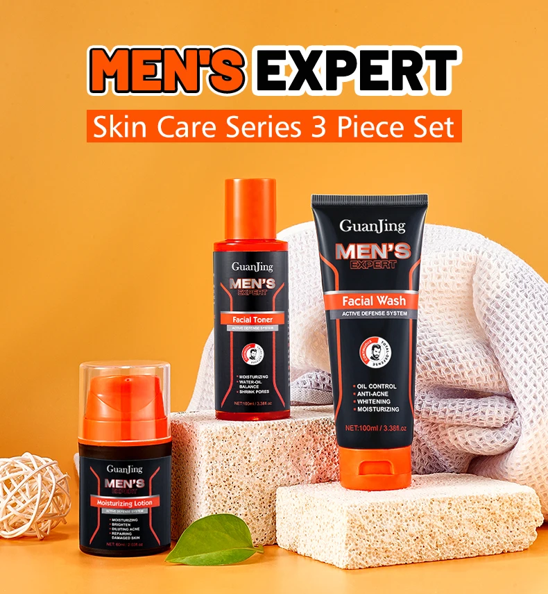 Guanjing Men Face Care Kit - Deep Cleansing & Moisturizing