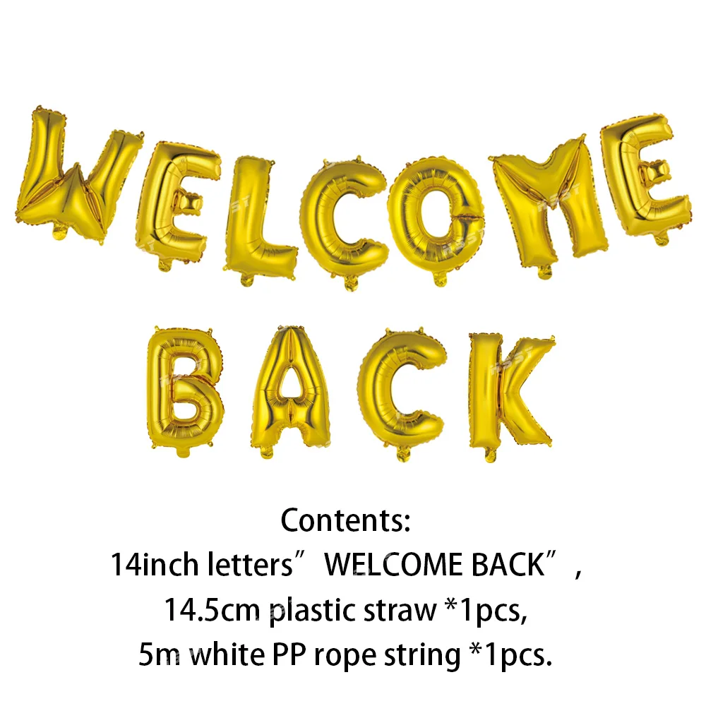 Anniversary Celebration Party Decorations 16 Inch Silver Gold Welcome ...