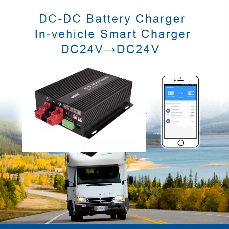 24V Dual Input DC and Solar Battery Charger with Bluetooth