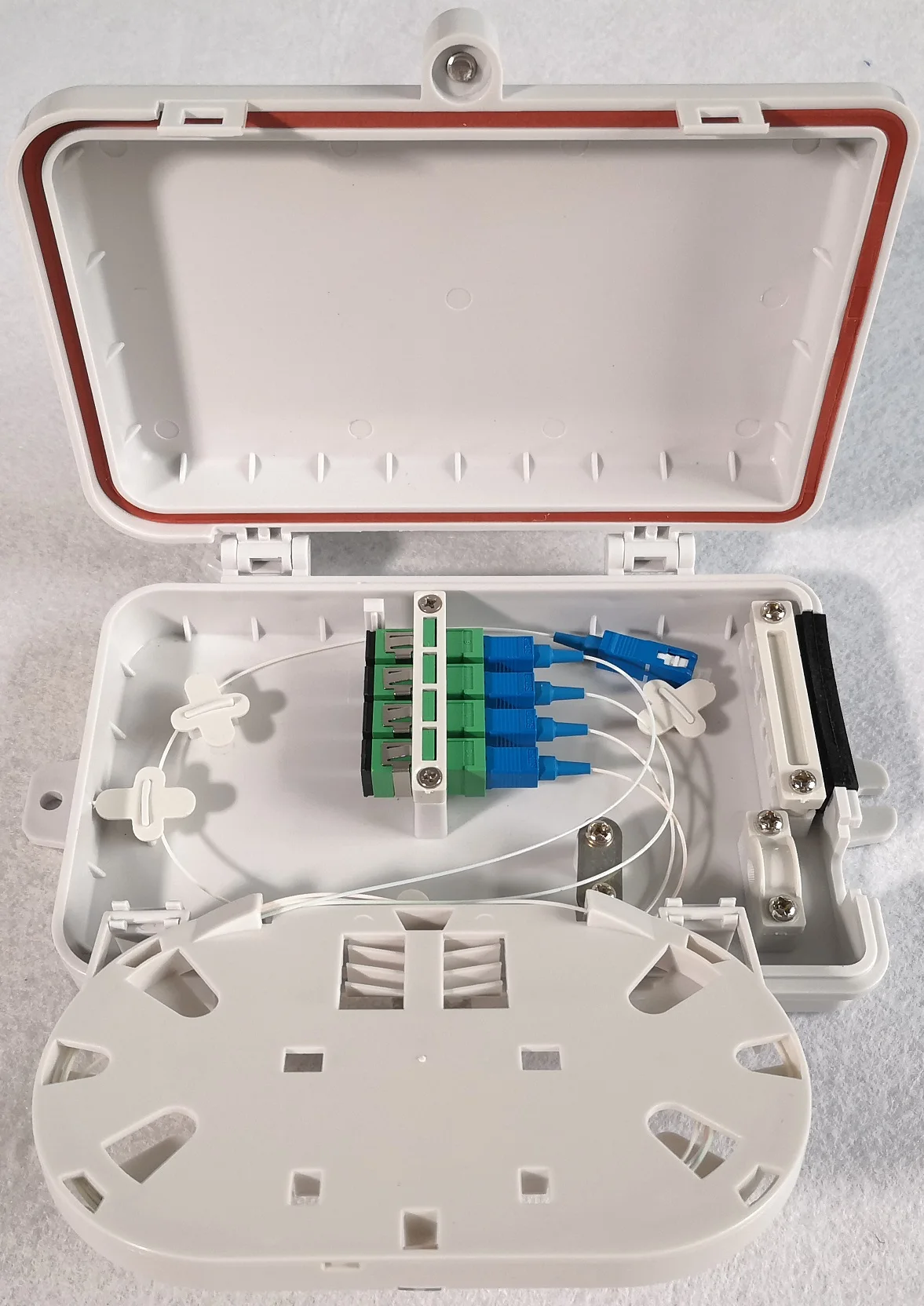 Terminal Nap Box Ftth Wall Mount 4port 4 Core Optical Fiber ...