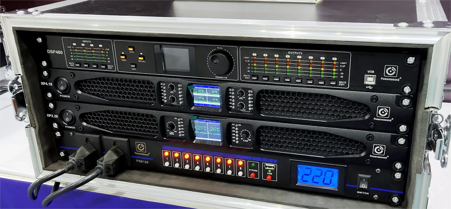 POWAVESOUND Outdoor Amplifier - 4 Channel 3000W Power