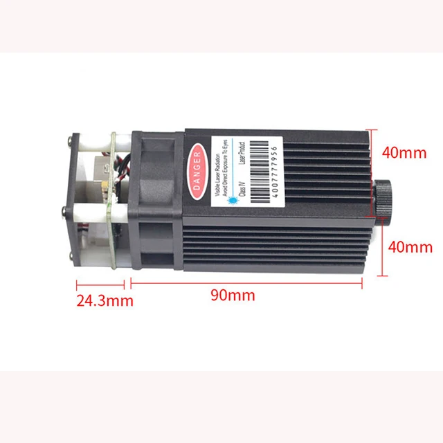 12V Laser Module Head Kits 450nm 15W for Laser Carving