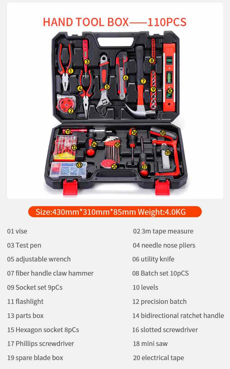 Manual Hardware Tool Set Socket Hammer Saw Combination Set - Buy ...