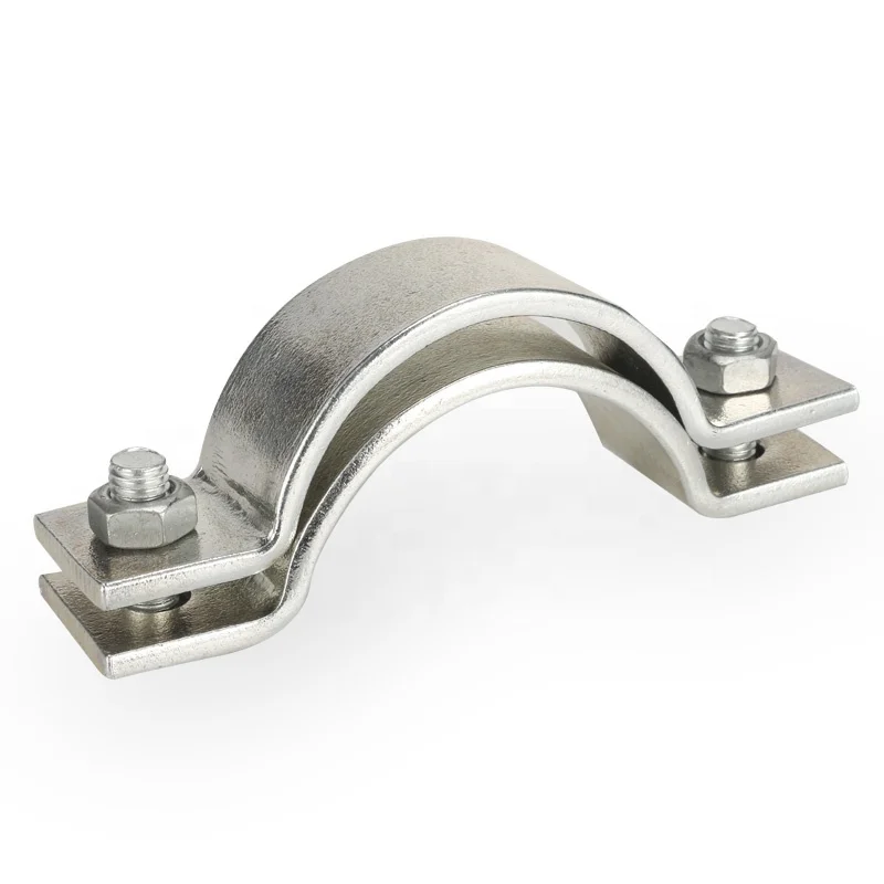 Stainless Steel Two Piece Pipe Clamps Hydraulic Twin-Screw Tube Clamp ...