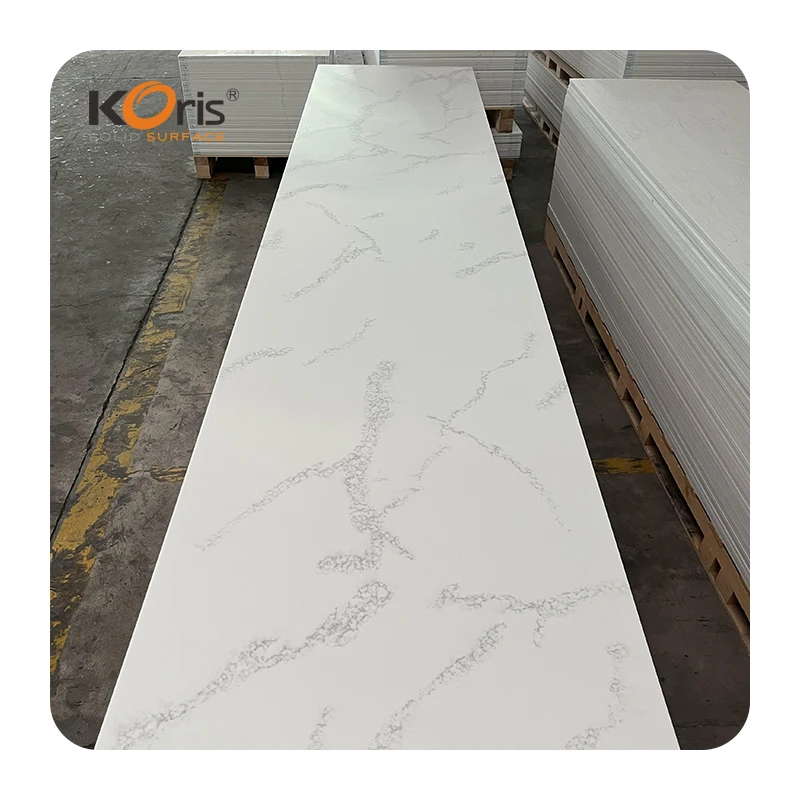 Artificial stone panel marble texture solid surface sheet acrylic calacatta solid surface slabs ...