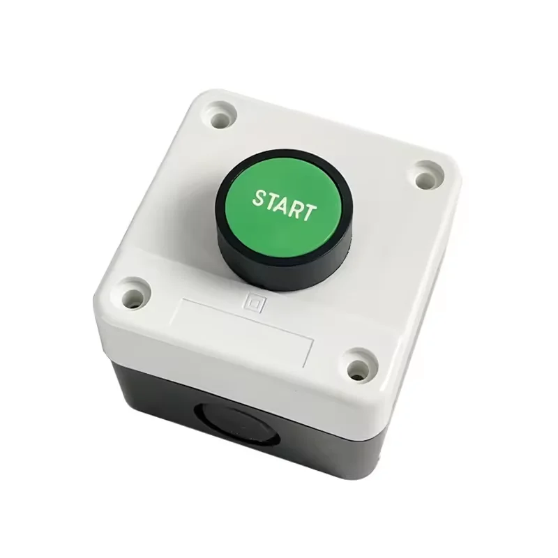 GREEN Sign Plastic Push Button Switch Control Box Station With Symbol 10A NO Normally Open Reset ...