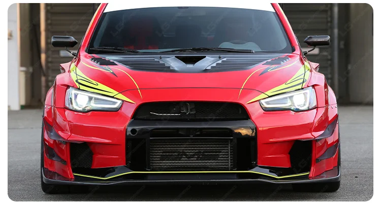 V-style Wide Body Kit for Mitsubishi EVO X 2007-2016